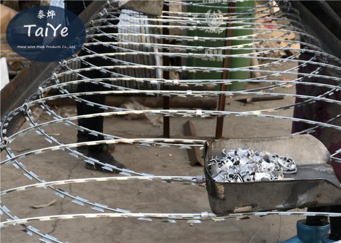 Electro Galvanized Flat Wrap Razor Wire Razor Blade Fencing Export To ...