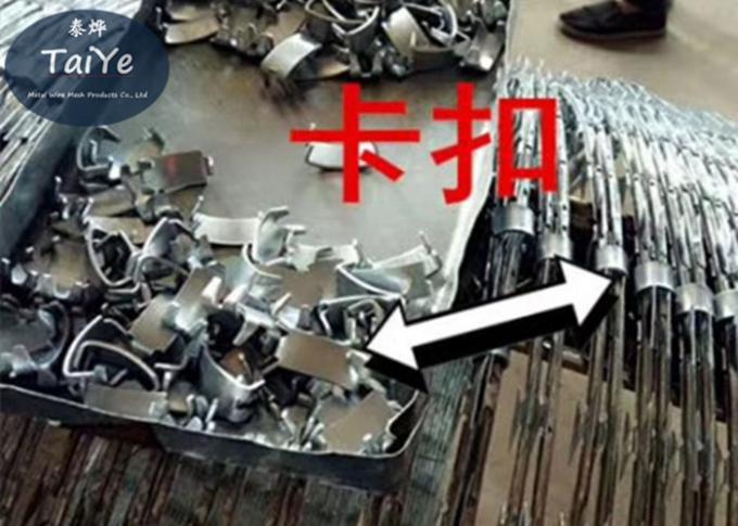 Little Razor Wire Fittings Galvanized Razor Wire Clamps For Buckle ...