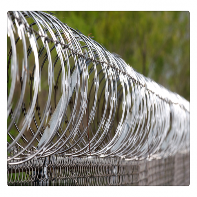 BT022 CBT60 CBT65 Galvanized Concertina Razor Wire Cross Razor Or ...
