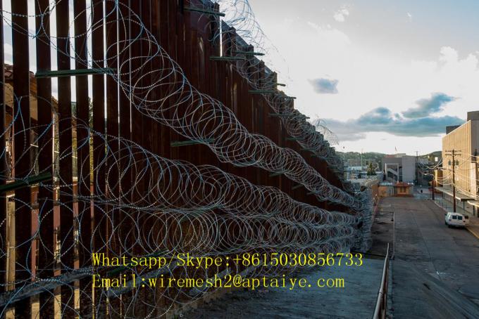 SS 304 316 Stainless Steel Razor Wire Razor Barbed Wire Spiral BTO 10 ...