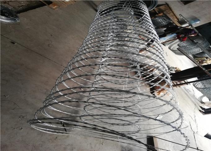 Electro Razor Barbed Wire Double Coil High Tensile Concertina Wire In Roll