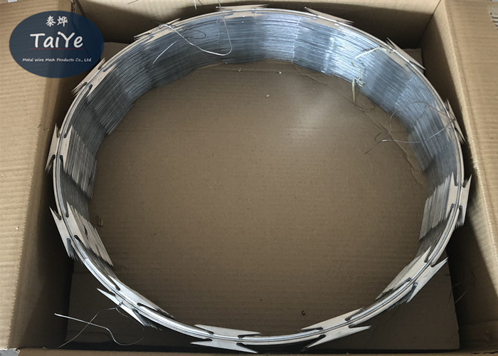 Electric Galvanized Razor Ribbon Fencing For Industrial Wall Protection